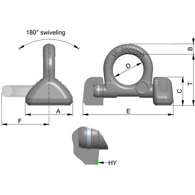 LRBS-FIX Lashing-Load ring for welding with circumferential weld seam - RUD