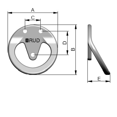 RoRo-Lashing point for bolting - RUD