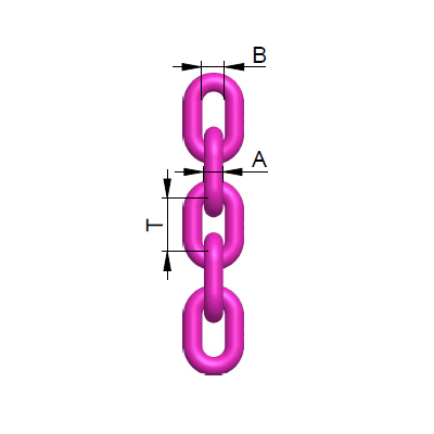 VIP round steel link chain (grade 100) - RUD