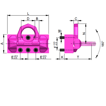 VRBG 31.5 and 50 - Load ring on plate for bolting - RUD