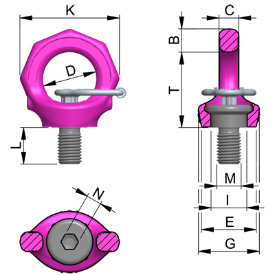 VRS-F/VRS STARPOINT, metric fine thread - RUD